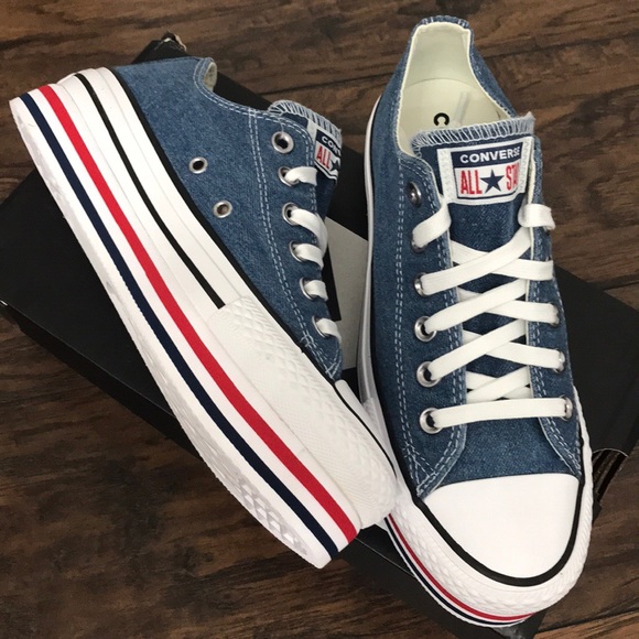 Converse | Shoes | Converse Denim High Platform Brand New | Poshmark